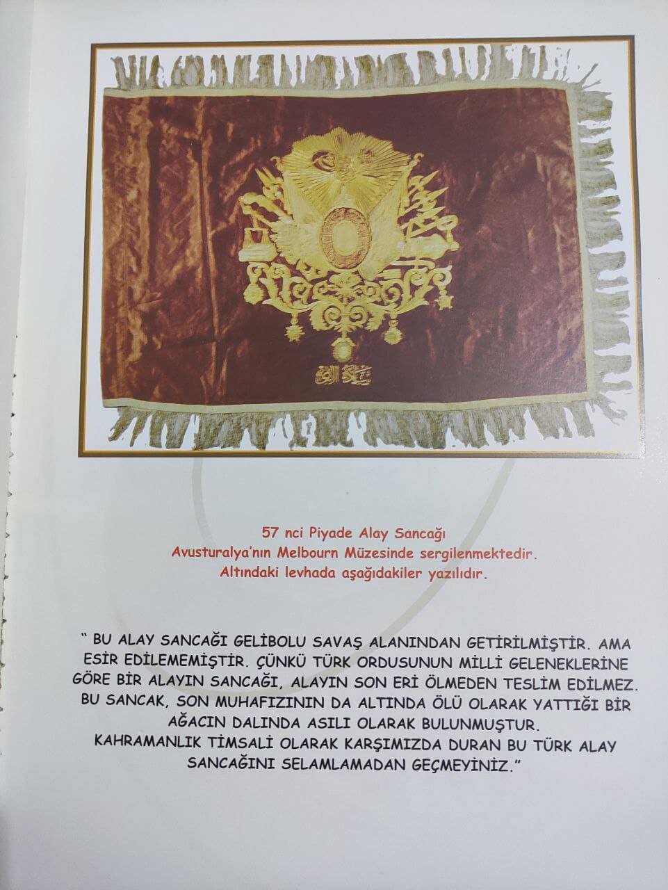 57. Alay Sancağının Avustralya'da Bir Müzede Sergilendiği İddiası ...
