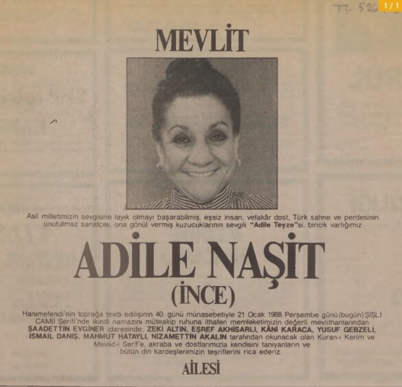 Adile Naşit'in Doğum Adı ve Kökeni Hakkındaki İddialar - Malumatfuruş
