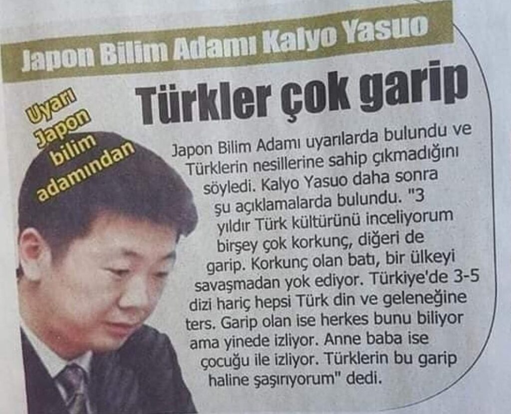 Kalyo Yasuo Adlı "Muhayyel" Japon Bilim İnsanından Uyarılar - Malumatfuruş