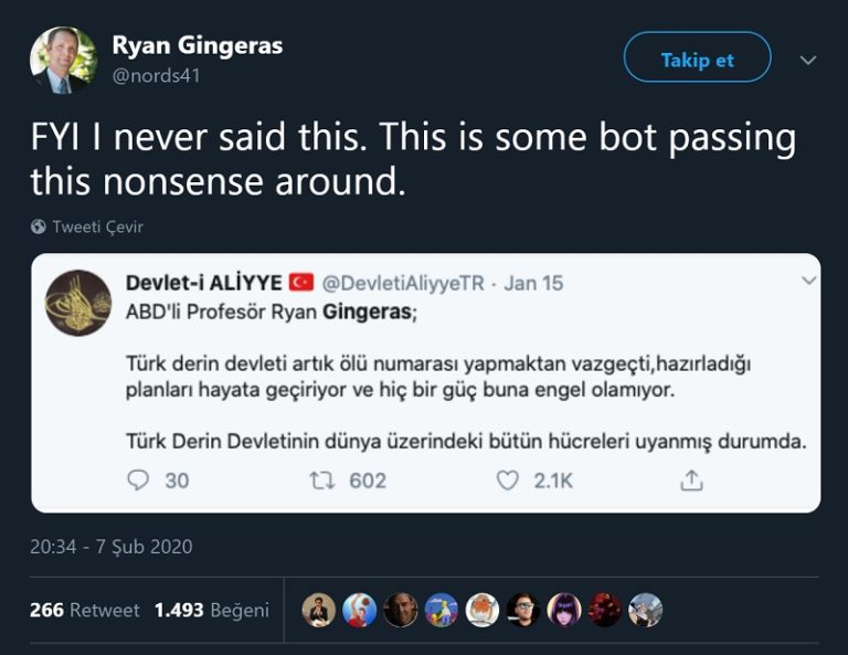 Ryan Gingeras'ın "Dünyanın En Güçlü Derin Devleti Türkiye'de" Dediği ...