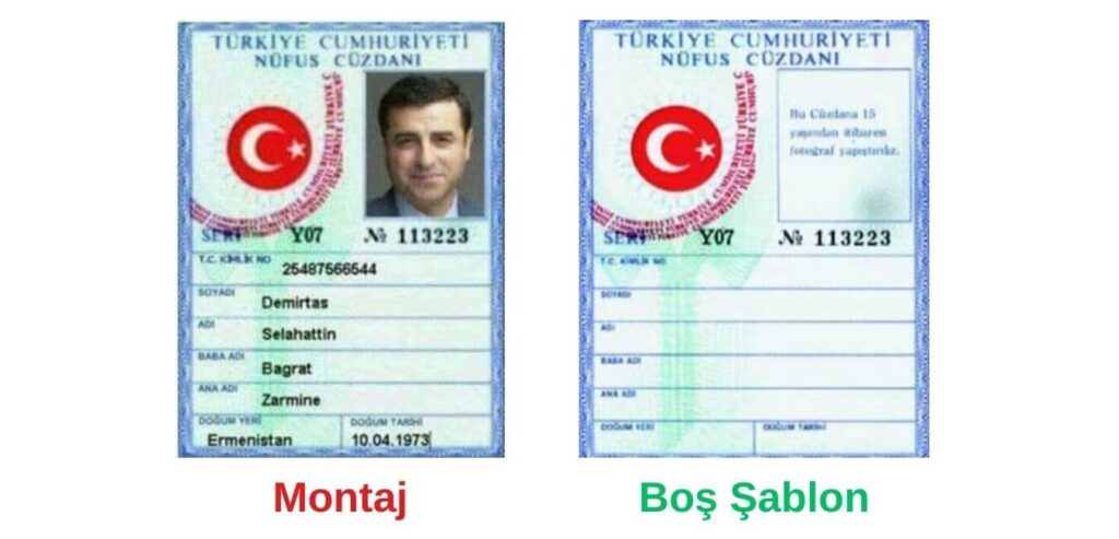 Selahattin Demirtaş'a Ait Sanılan Kimlik Görseli - Malumatfuruş