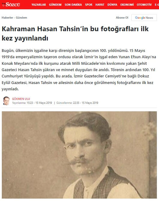 Hasan Tahsin'e Ait Sanılan Silahçı Tahsin Bey'e Ait Fotoğraf - Malumatfuruş