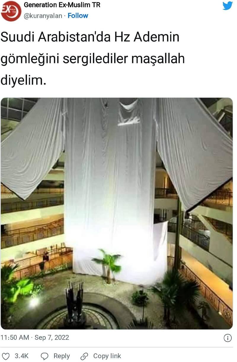 Hz. Adem'in Giydiği Gömlek Sanılan Devasa Elbise - Malumatfuruş