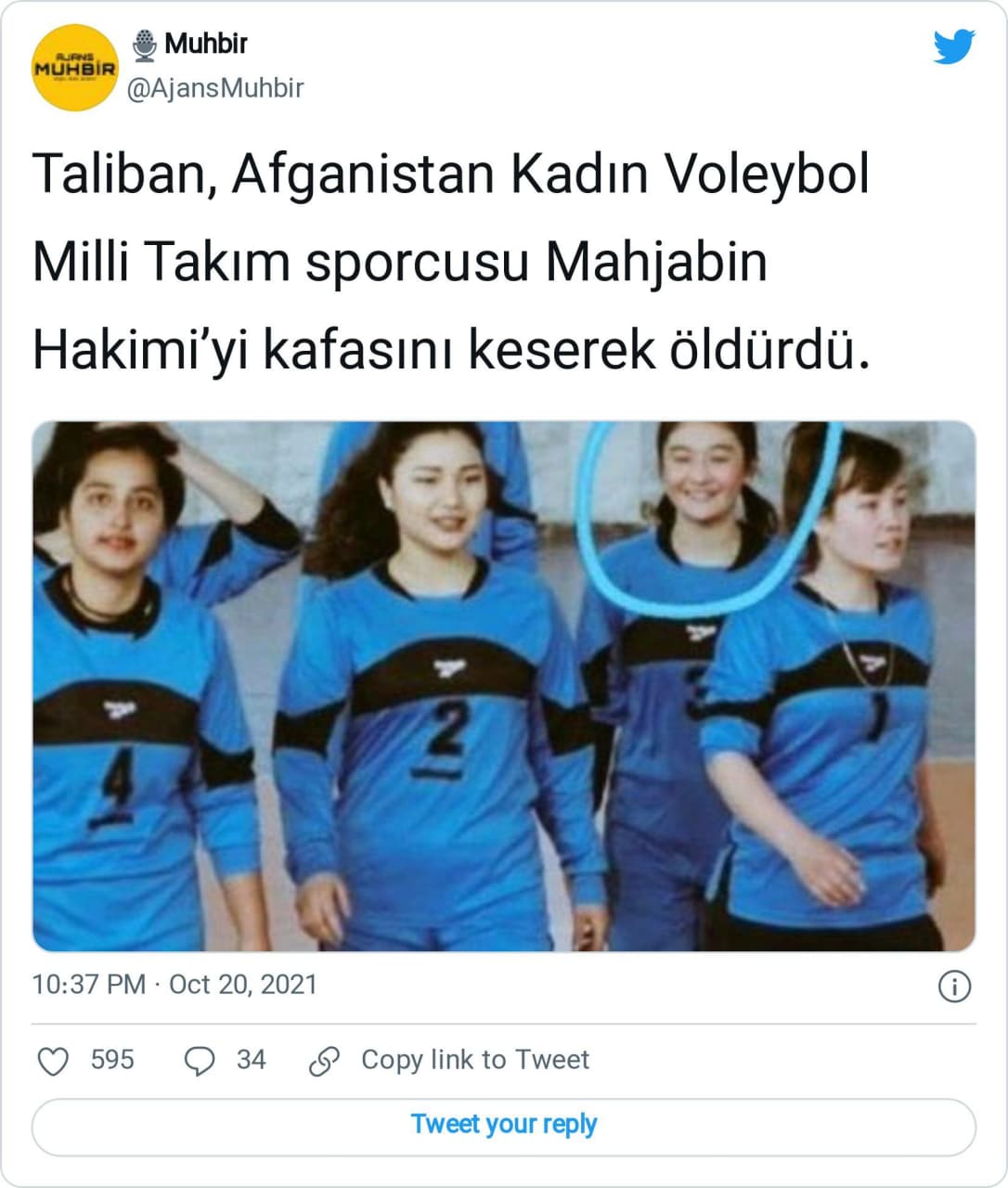 Taliban'ın Afganistan Kadın Voleybol Milli Takım Sporcusu Mahjabin ...